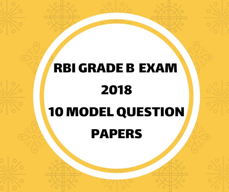 10 RBI Grade B Model Question Papers – Education Observer