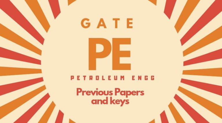 GATE PE Previous Question Papers and Keys – Education Observer