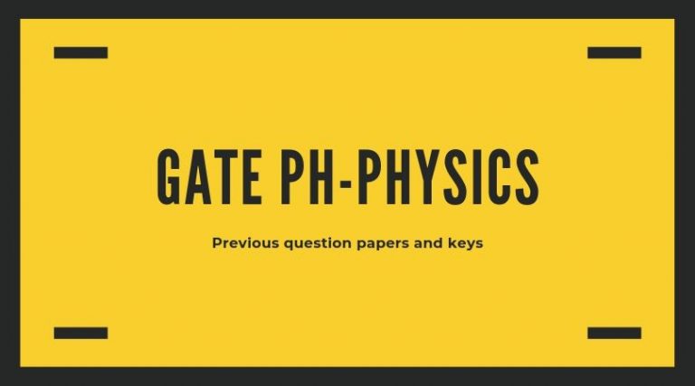Last 15 Year Question Papers and Keys of GATE PH-Physics – Education ...