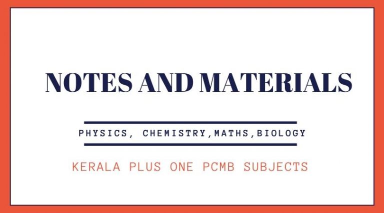 Kerala Plus One Physics Model Questions and Important notes – Education ...