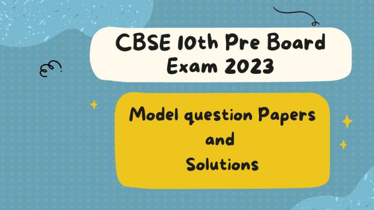 Model Question Papers for CBSE 10th Pre Board Exam 2025 – Education ...