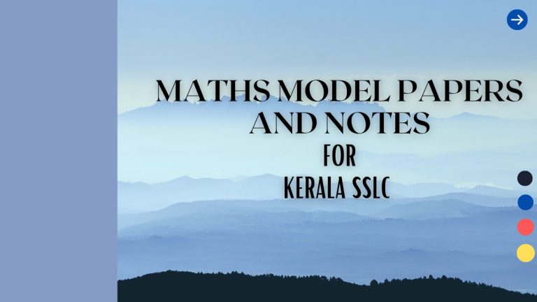 Kerala SSLC Maths- Model Question Papers and Important notes ...